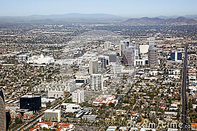 Midtown Skyline Of Phoenix, Arizona Stock Images - Image: 36852114