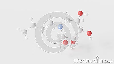 Miglustat Molecule 3d, Molecular Structure, Ball And Stick Model ...