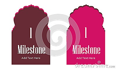 Highway Milestone Sign Or Symbol In Mughal Architecture Style. Vector ...