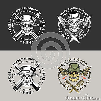 Military Emblems Cartoon Vector | CartoonDealer.com #59729773