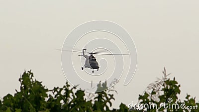 Military Helicopter Flying Over the Trees, Military Aircraft Stock ...