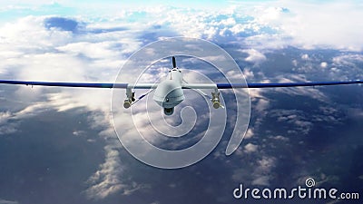 Military Predator Drone Flying Closeup Stock Footage - Video of missile ...