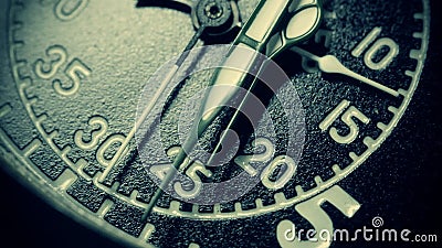 Military Stopwatch Clock Face Close Up. Stock Video - Video of military ...