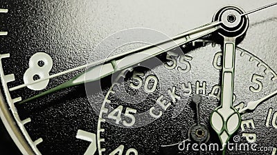 Military Stopwatch Clock Face Close Up. Stock Footage - Video of motion ...