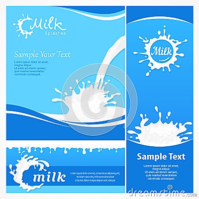Milk Posters Cartoon Vector | CartoonDealer.com #114106481