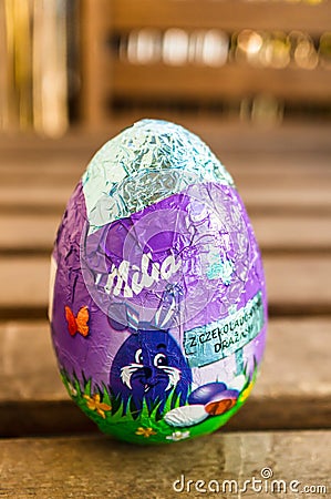 Milka Chocolate Easter Egg. Editorial Image | CartoonDealer.com #181439726