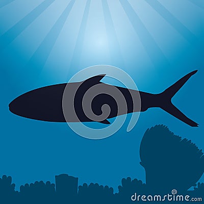 Milkfish Silhouette. Vector Illustration Decorative Design ...