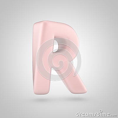Millenium Pink Color Letter R Uppercase On White Background Royalty ...
