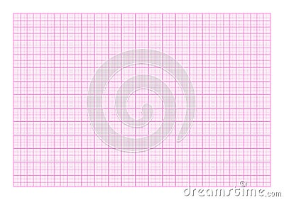 Millimeter Pink Paper A5 Format Vector Illustration On White Background ...