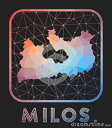 Milos Map Design. Vector Illustration | CartoonDealer.com #176551326