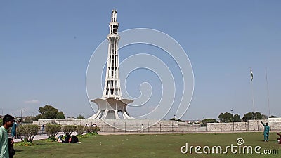 Minar-e-Pakistan Lahore stock footage. Video of history - 177833406