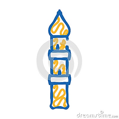 Minaret Tower Icon Doodle Illustration Cartoon Vector | CartoonDealer ...