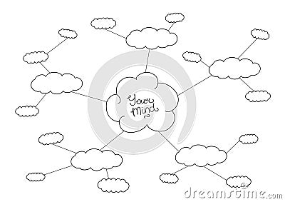 Mindmap, Hand Drawn Scheme Infographic Design Cartoon Vector ...