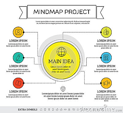 Mindmap, Scheme Infographic Design Concept Vector Illustration | CartoonDealer.com #57806268