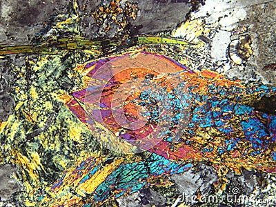 Minerals Under Microscope Stock Photo - Image: 59186401