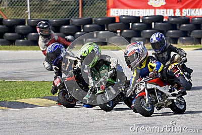 Mini Bike Championship Action Editorial Stock Image - Image: 7571244