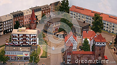 Miniature Scale Model Town Royalty Free Stock Images - Image: 2736479