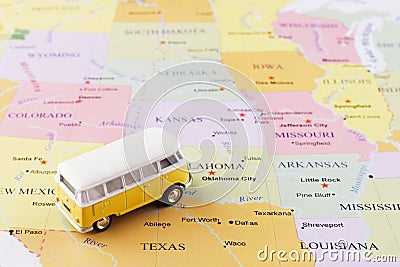 Minibus On Map Stock Image | CartoonDealer.com #83483029