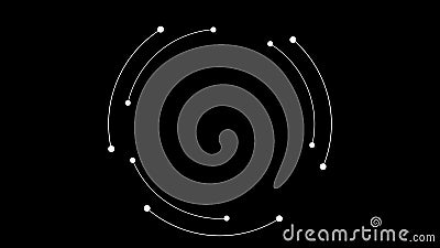 Minimal Black and White Preloader with Circle. Loading Wheel Animation ...