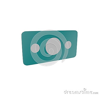 Minimal 3d Illustration Dollar Banknote Concept. Dollar Banknote ...