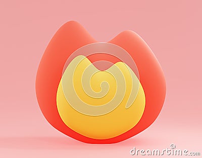 Minimal Ember Icon 3d Model Rendering Royalty-Free Stock Photography ...