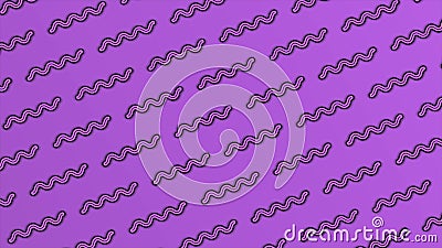 Minimal Geometrical Squiggly Shapes Over Purple Background, Minimal ...