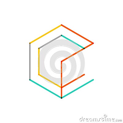 Minimal Line Design Logo Vector Illustration | CartoonDealer.com #48200902