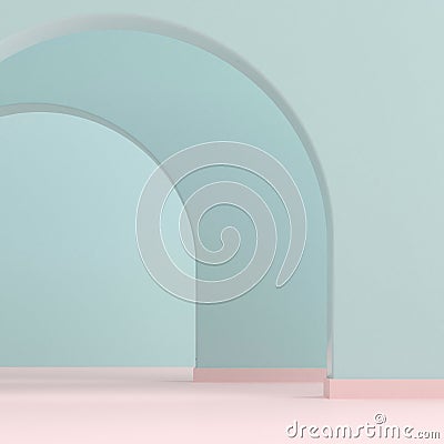 Minimal Style Of Arch Interior Space, Architectural Details With Shade ...