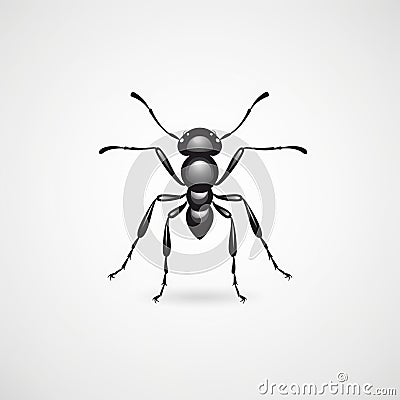 Minimal Vector Ant Icon On White Background Royalty-Free Stock ...