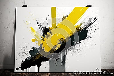 Minimalist Action Painting. Acrilic Paint Stock Image | CartoonDealer ...