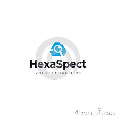 Minimalist Design HEXA SPECT Mirror Logo Design Cartoon Vector ...