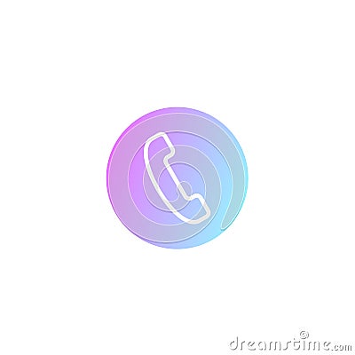 Minimalist Gradient Phone Icon For Digital Communication Design Vector ...