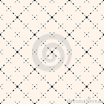 Minimalist Pattern. Small Diamond Shapes, Delicate Diagonal Grid ...