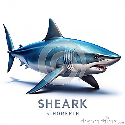 Minimalist Shark With Streamlined Body Royalty-Free Stock Photo ...