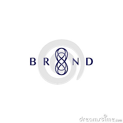 Minimalist Triple Eight Symbol Logo Design Cartoon Vector ...