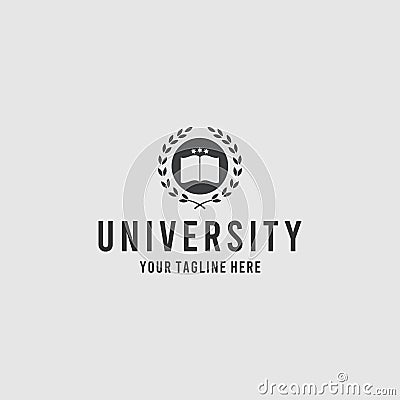 Minimalist University And Book Logo Design Stock Photography ...