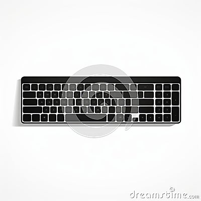 Minimalistic Black Keyboard Vector On White Background Royalty-Free ...