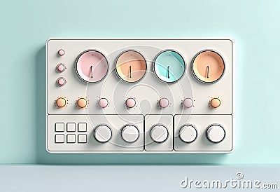 A Minimalistic Control Panel Or Interface Design. Template For Web ...