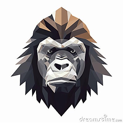 Minimalistic Gorilla Icon On White Background Pattern Design Stock ...