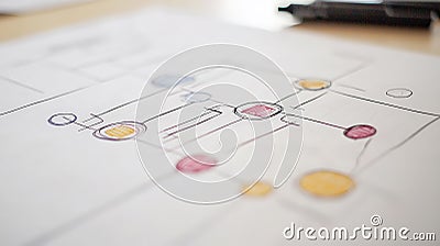 A Minimalistic, Hand-drawn Diagram Representing The Iterative Design ...