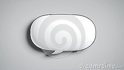 Minimalistic Speech Bubble Design Against A Gray Background Royalty ...