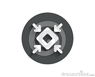 Minimize Arrow Simple Icon. Small Screen Sign. Cartoon Vector ...