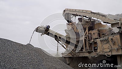 The Mining Process Machine Mining Ore into Fine Raw Materials Stock ...