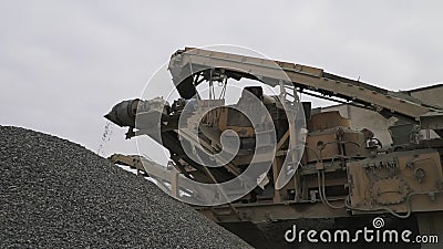 The Mining Process Machine Mining Ore Into Fine Raw Materials Stock ...