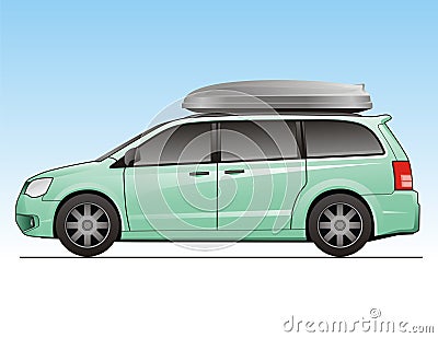 Minivan Cartoon Vector | CartoonDealer.com #12367123