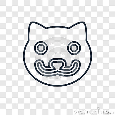 Mink Concept Vector Linear Icon Isolated On Transparent Background ...