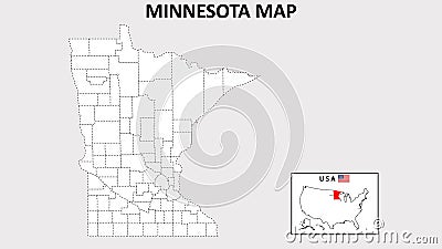 Minnesota Map. State And District Map Of Minnesota. Political Map Of ...
