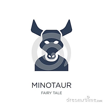 Minotaur Icon. Trendy Flat Vector Minotaur Icon On White Background From Fairy Tale Collection ...