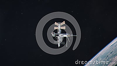 Mir Space Station Orbiting Planet Earth Stock Footage - Video of ...