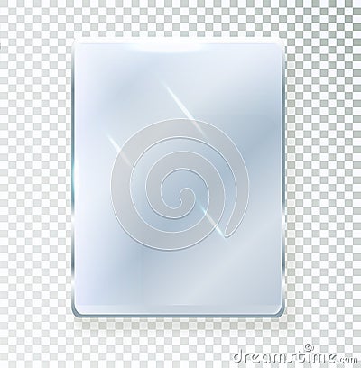 Mirror Is Rectangular Insulated. Realistic Rectangular Mirror Frame ...